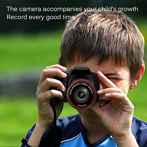 Peahog Digital Camera, 1080p Anti-Shake SLR Camera Time-Lapse Shooting, 2.4 Inch Tft LCD Screen 1080p 16x Zoom Anti-Shake, Anti-Shake Camera for Beginners (Black)