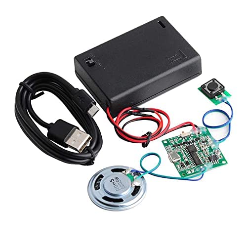 Stemedu 8MB Sound Recordable Module Button Control Programmable Voice Chip, MP3 Music Player Kit, USB Downloadable Musical Board for DIY Audio Stuffed Animal Toys Greeting Card Music Box