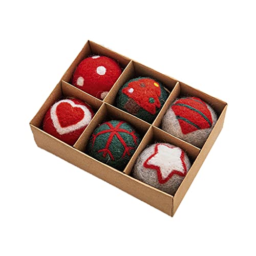 IAMAGOODLADY Christmas Decorations,Wool Fe-lt in-S Snowflake Christmas Tree Decoration Ball DIY Christmas Tree Decoration Ball Small Pendant Baubles Christmas Christmas Decor Under 3 Dollars