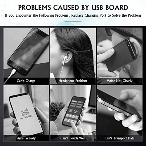 USB Charging Port for Samsung Galaxy A12 Dock Connector Charger Board Flex Cable Assembly Replacement for A125 with Kit(Not for A12 Nacho)