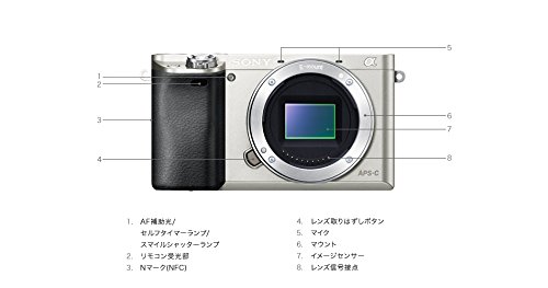 Sony Alpha a6000 Mirrorless Digital Camera - Body only (Silver) - International Version (No Warranty)