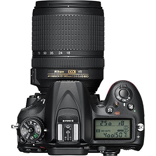 Nikon D7200 24.2MP DSLR Digital Camera with 18-140mm VR Lens (1555) Deluxe Bundle with 64GB SD Card + Large Camera Bag + Filter Kit + Spare Battery + Telephoto Lens (Renewed)