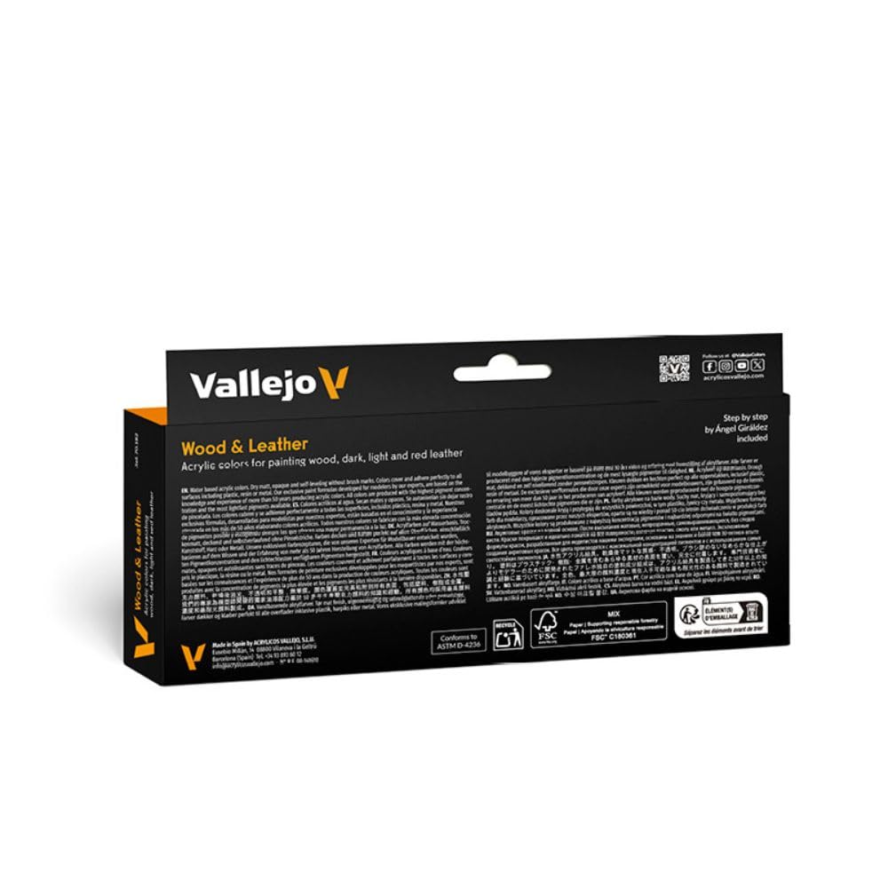 Vallejo Wood and Leather Paint Set Paint Set