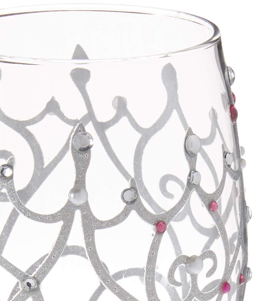 Lolita My Tiara Artisan Painted Wine Glass Gift