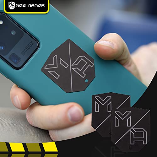 Mob Armor MobNetic Plate - Magnetic Phone Mounting Plate - Compatible with iPhone & Android - 0.02inch Thick for Cars, Trucks, Motorcycles & Extreme Sports - 3M VHB Non-Marking Adhesive (2 Pack)