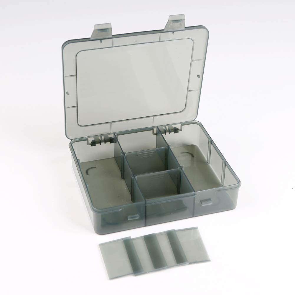 Upgrade 9 Grids Plastic Organizer Box with Dividers, Craft Organizer, Plastic Jewelry Organizer Box, Small Parts Container, Box Organizer with Dividers for Beads, Earring, Rings, Buttons and so on…
