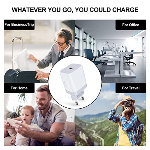 European Charger,2-Pack Fast 20W Europe Travel Power Adapter Type C Charger Plug Box Brick Cube Compatible with iPhone 14 Pro Max,13,12,11,Samsung Galaxy S23 Ultra 5G,S23+,S22 Ultra 5G,S21,A53 5G,A12