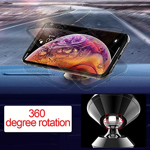 TIQUS [3 Pack] Magnetic Phone Car Mount, Car Sturdy Stick-on Cell Phone Holder Car Built-in Amazing Strong Magnets, Hands Free Magnetic Car Phone Holder Mount with Strong Adhesive Mounting