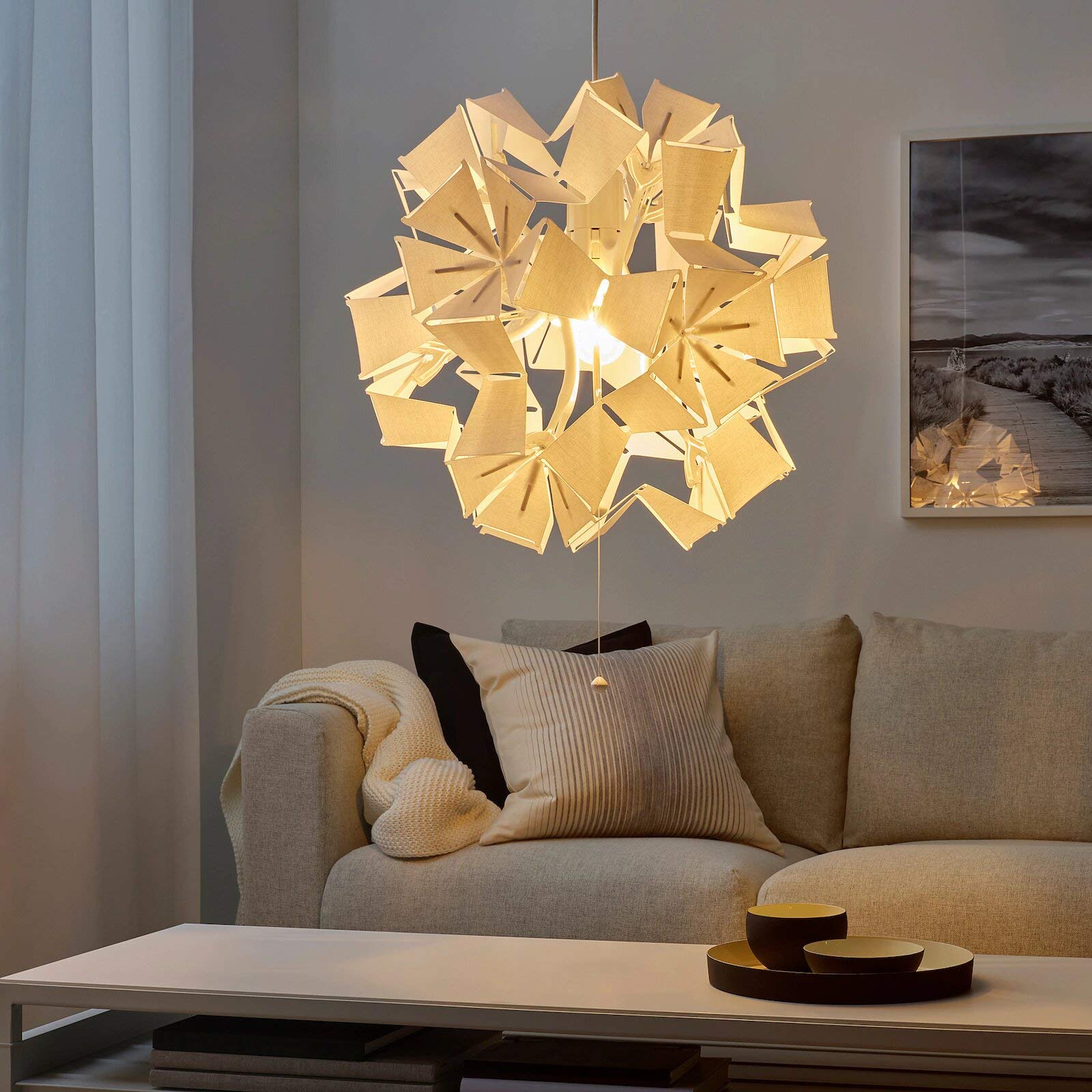 IKEA RAMSELE Adjustable Geometric Shaped (White 17in. / 43cm) Pendant Lamp