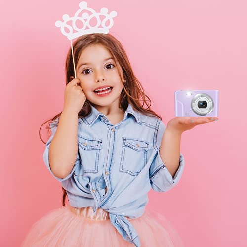 Digital Camera for Kids Boys and Girls - 36MP Children's Camera with 32GB SD Card,Full HD 1080P Rechargeable Electronic Mini Camera for Students, Teens, Kids(Purple)