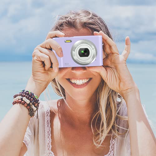 Digital Camera for Kids Boys and Girls - 36MP Children's Camera with 32GB SD Card,Full HD 1080P Rechargeable Electronic Mini Camera for Students, Teens, Kids(Purple)