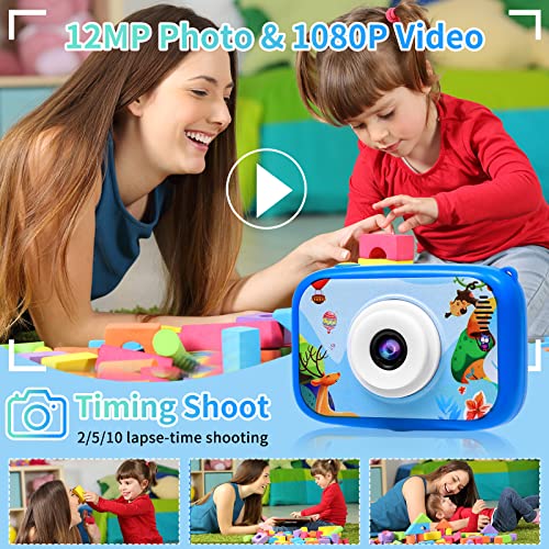 Kids Camera- 40MP Camera for Kids with 2.4 inch Large Screen, 1080P HD Digital Video Cameras for Toddler Children's Birthday with 32GB SD Card, SD Card Reader