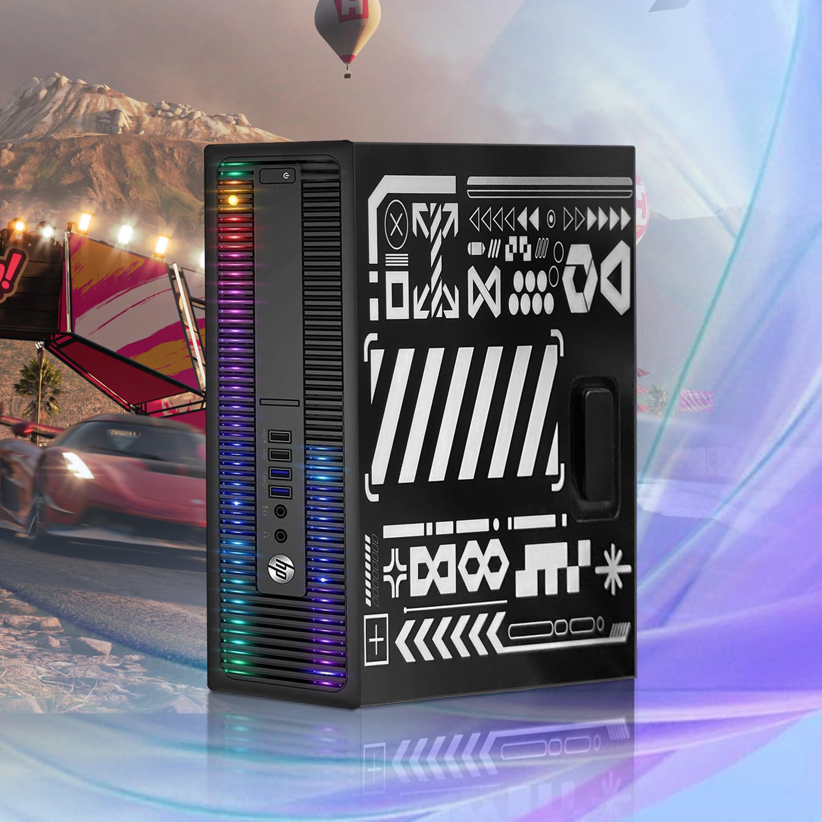 HP RGB Gaming Desktop Computer, Intel Quad Core I5-6500 up to 3.6GHz, GeForce GTX 750 Ti 4G, 16GB DDR4, 512G SSD, RGB Keyboard & Mouse, 600M WiFi & Bluetooth, Win 10 Pro (Renewed)