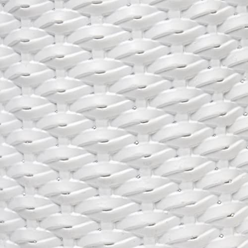 Simple Designs LT1135-OFF 20.4" Tall Traditional Ceramic Purled Texture Bedside Table Desk Lamp w White Fabric Drum Shade for Home Decor, Bedroom, Living Room, Entryway, Office, Off White