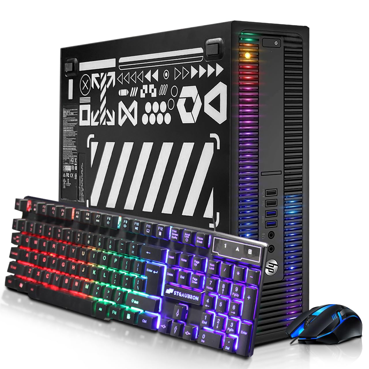 HP RGB Gaming Desktop Computer, Intel Quad Core I5-6500 up to 3.6GHz, GeForce GTX 750 Ti 4G, 16GB DDR4, 512G SSD, RGB Keyboard & Mouse, 600M WiFi & Bluetooth, Win 10 Pro (Renewed)