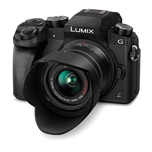 Panasonic LUMIX G7 Mirrorless Camera with 14-42mm f/3.5-5.6 Lens (Black) Bundle with Saramonic Vmic Mini Ultracompact Camera-Mountable Shotgun Microphone (2 Items)