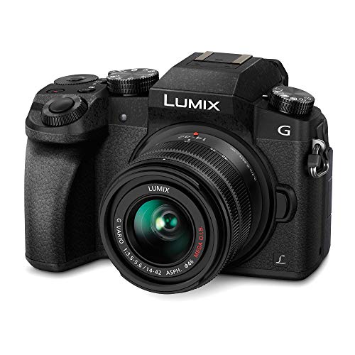Panasonic LUMIX G7 Mirrorless Camera with 14-42mm f/3.5-5.6 Lens (Black) Bundle with Saramonic Vmic Mini Ultracompact Camera-Mountable Shotgun Microphone (2 Items)