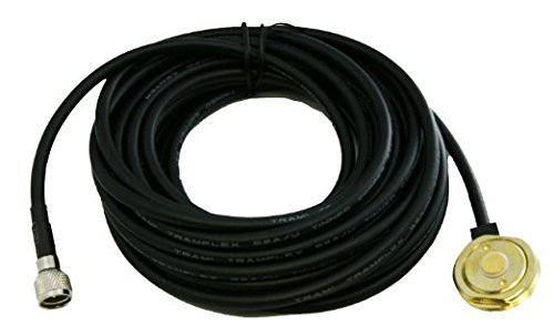 Tram 1252-MUHF 3/4" NMO Mount with 17' RG-58 with Mini-UHF Connector installed.