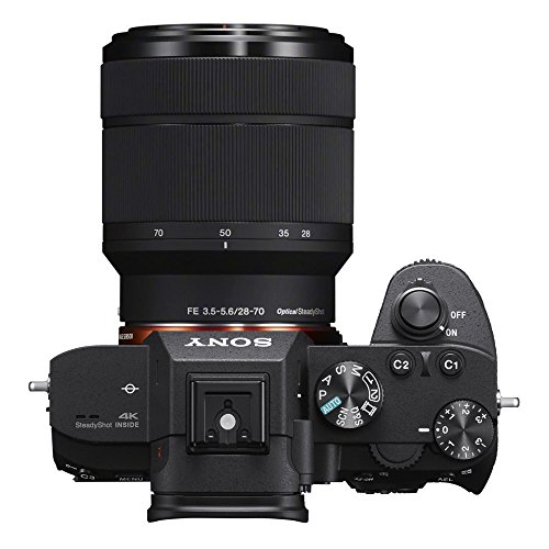Sony ILCE-7M3K/B a7III Full Frame Mirrorless Interchangeable Lens Camera with 28-70mm Body Bundle with External Flash/Video Light, Sandisk 128GB Memory Card and Monopod