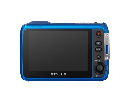 Olympus Stylus TG-630 iHS Digital Camera with 5x Optical Zoom and 3-Inch LCD (Blue) (Old Model)