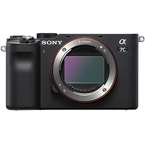 Sony a7C Mirrorless Full Frame Camera Body with 28-60mm F4-5.6 Lens Black ILCE7CL/B Bundle + Vlogger Kit ACCVC1: GP-VPT2BT Shooting Grip w. Wireless Remote + 2X Battery + Deco Gear Bag & Accessories