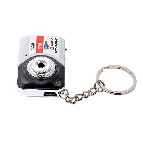 Andoer Digital Camera X6 Portable Ultra Mini High Denifition Kids Camera Mini DV Support 32GB TF Card with Mic-White with Gray