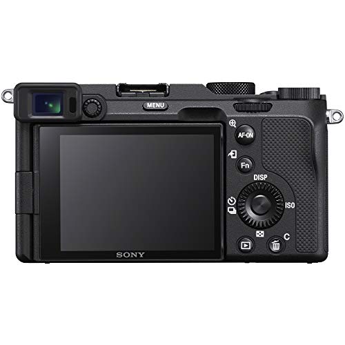 Sony a7C Mirrorless Full Frame Camera Body with 28-60mm F4-5.6 Lens Black ILCE7CL/B Bundle + Vlogger Kit ACCVC1: GP-VPT2BT Shooting Grip w. Wireless Remote + 2X Battery + Deco Gear Bag & Accessories