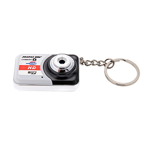 Andoer Digital Camera X6 Portable Ultra Mini High Denifition Kids Camera Mini DV Support 32GB TF Card with Mic-White with Gray
