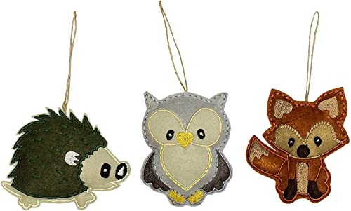 Darware My Forest Friends Christmas Ornament Set (6-Piece Set); Plush Holiday Animal Tree Decoration Set with Baby Woodland Creatures