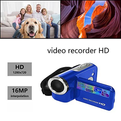 Digital Camera for Teens Kids, 1280P 16MP Kids Camera, 2 Inch LCD Screen Kids Digital Camera with 16X Digital Zoom, Compact Kid Camera for Kids Girls Boys Beginners (Blue)