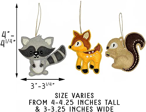 Darware My Forest Friends Christmas Ornament Set (6-Piece Set); Plush Holiday Animal Tree Decoration Set with Baby Woodland Creatures