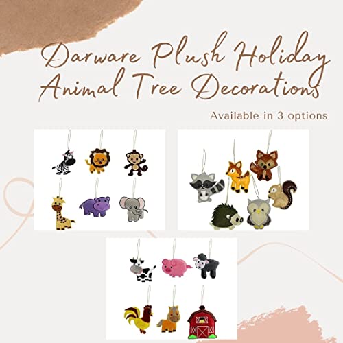 Darware My Forest Friends Christmas Ornament Set (6-Piece Set); Plush Holiday Animal Tree Decoration Set with Baby Woodland Creatures
