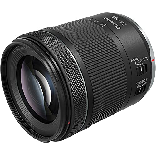 R5 with RF 24-105mm f/4-7.1 is STM Lens Mirrorless Digital Camera Bundle with V30 Shotgun Microphone, LED Light, 2xExtra Battery and Accessories(Backpack, 50" Tripod, 128Gb Memory and More)