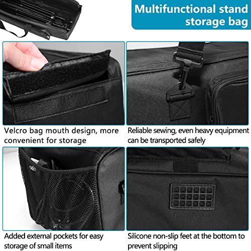 TORIBIO 60" Tripod Case Bag, Waterproof Lightweight Multifunctional Tripod Carrying Case with Shoulder Strap for Lights, Speakers, Cameras, Booms, Microphone Stands