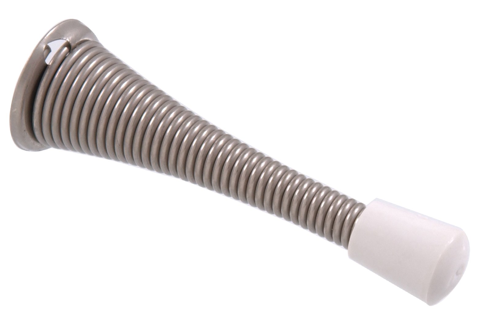 The Hillman Group 592590 Spring Doorstop Satin Nickel 2-Pack