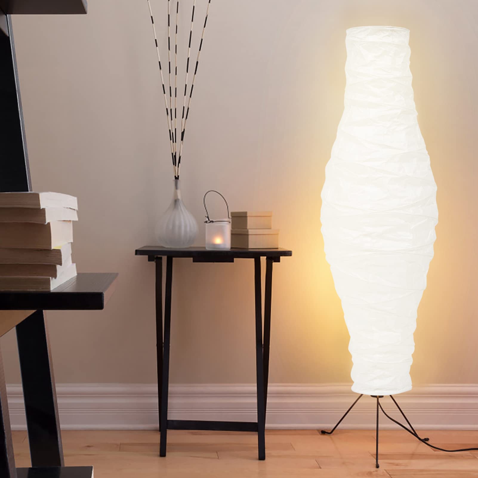 Uonlytech Paper Floor Lamp Shades Nordic Style Table Lampshades Japanese Style Standing Light Cover Light Accessories for Home Bedroom Desk Floor Lamp