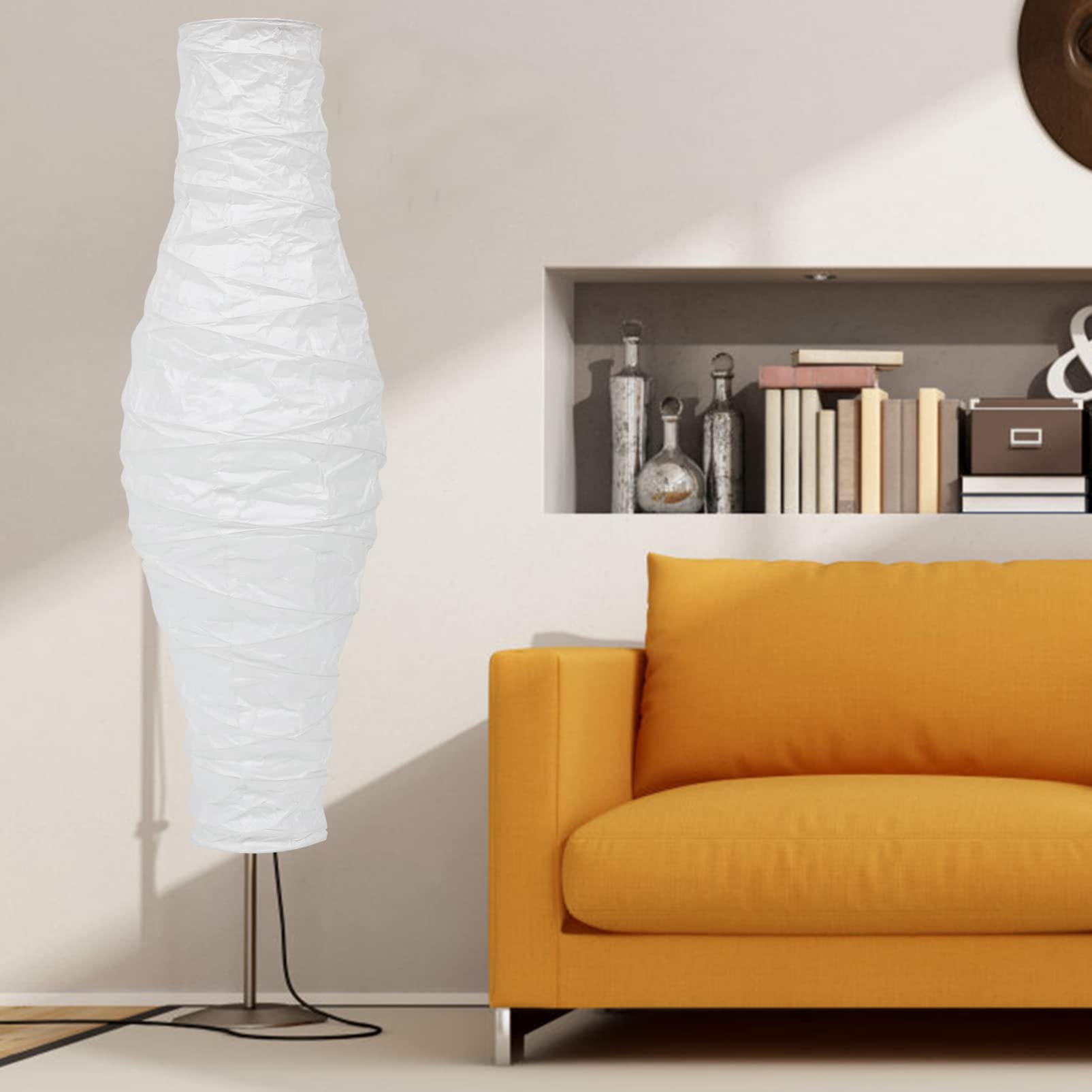 Uonlytech Paper Floor Lamp Shades Nordic Style Table Lampshades Japanese Style Standing Light Cover Light Accessories for Home Bedroom Desk Floor Lamp
