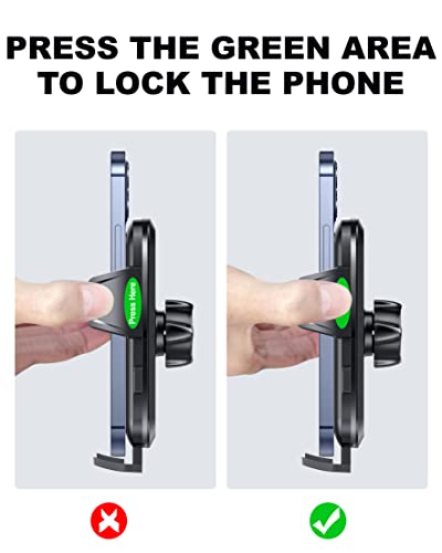 Car Phone Mount Vent Clip, Car Phone Holder Mount 360° Rotation, Adjustable Clip, Big Phone & Thick Case Friendly, Compatibility Fit for All 4"-7" Smartphone, Cell Phone Automobile Cradles Universal