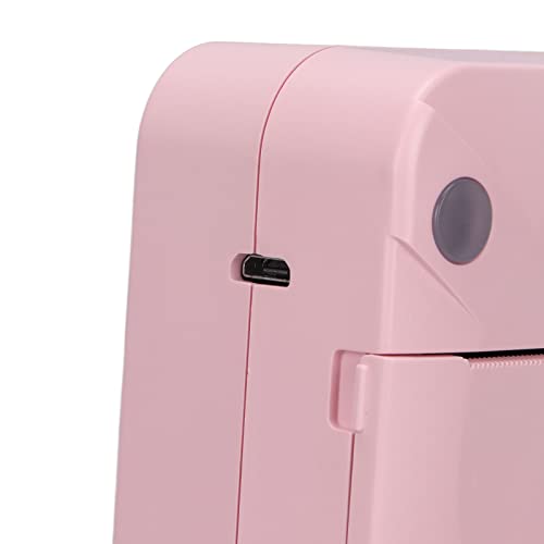 Cuifati Mini Pocket Printer, 200DPI Portable Bluetooth Thermal Printer, Inkless Handheld Photo Printer Ergonomic Design Rechargeable Battery Safe Stable, Great Gift for Kids, Girls(Pink)