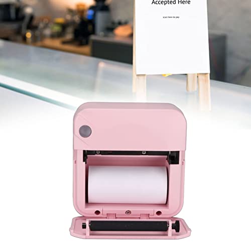 Cuifati Mini Pocket Printer, 200DPI Portable Bluetooth Thermal Printer, Inkless Handheld Photo Printer Ergonomic Design Rechargeable Battery Safe Stable, Great Gift for Kids, Girls(Pink)