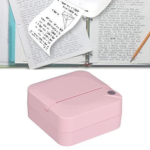 Cuifati Mini Pocket Printer, 200DPI Portable Bluetooth Thermal Printer, Inkless Handheld Photo Printer Ergonomic Design Rechargeable Battery Safe Stable, Great Gift for Kids, Girls(Pink)