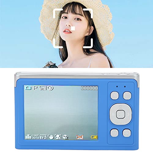 4K Digital Camera,Portable 2.88in IPS HD Mirrorless Camera AF Autofocus Camera,16X Zoom 50MP Camera for Macro Shooting Digital Camera(Blue)