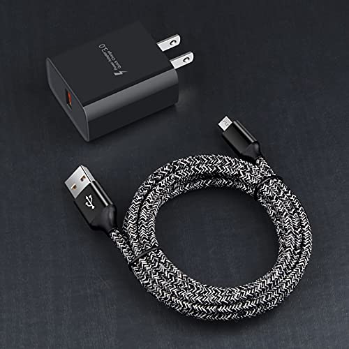 Android Fast Charger,Quick Charger 3.0 USB Fast Wall Charger Plug with Micro USB Cable Compatible for Motorola Moto E E5 E4 Plus/Play,E5 Supra,G5 G5S G4 Plus/Play,G6 Play/Forge,Moto Droid Turbo 2