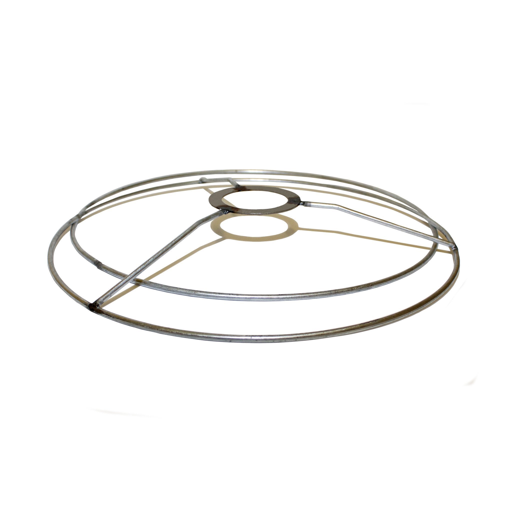 I Like That Lamp Wire Lamp Shade Rings with European Fitter (18” Diameter), Includes 2 Galvanized Steel Silver Drum Rings, Make DIY Table/Floor/Pendant Lamps, Compatible with most IKEA & Target Lamps
