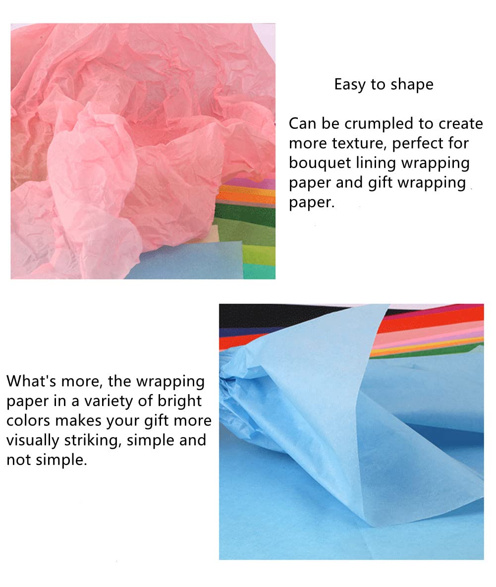 MORANTI Red Black Bulk Tissue Gift Wrapping Paper 30 Sheets 19.7 Inch x 27.5 Inch, Suitable for Gift Bags, Gift Box Packaging, Holidays, DIY Fringe Shred Filled Confetti, Party Decorations
