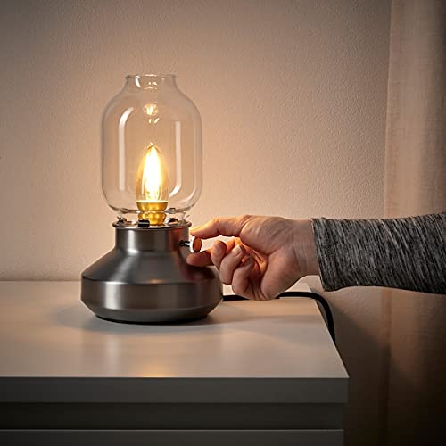 TARNABY Table Lamp 10'' (No Bulb) Stainless Finish LED Light 905.150.66, Silver