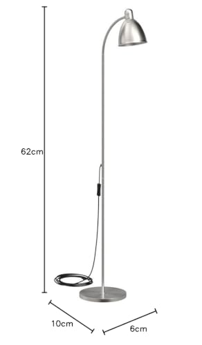 Ikea 201.109.03 Lersta Floor/Reading Lamp, Aluminum
