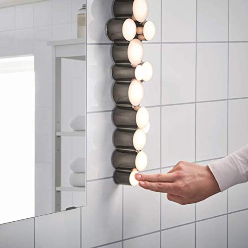 Ikea Sodersvik LED Wall lamp dimmable Black Chrome Plated 27 1/2x3 7/8 704.551.29
