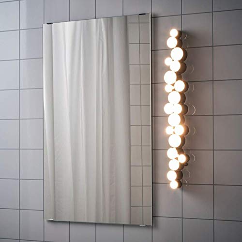 Ikea Sodersvik LED Wall lamp dimmable Black Chrome Plated 27 1/2x3 7/8 704.551.29