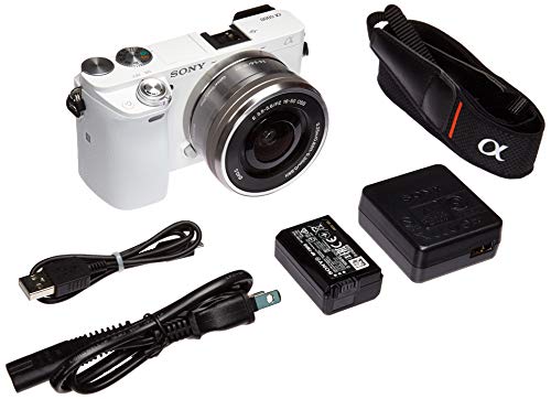 Sony Alpha a6000 Mirrorless Digital Camera with 16-50 mm Lens, 24 MP (White) (Certified Refurbished)